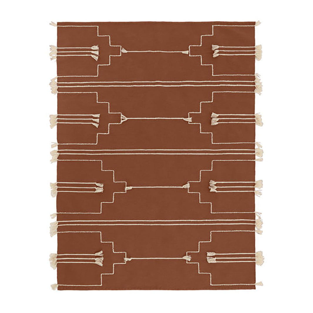 Brown Rug, Wool | Rust Colored Area Rug - 54kibo