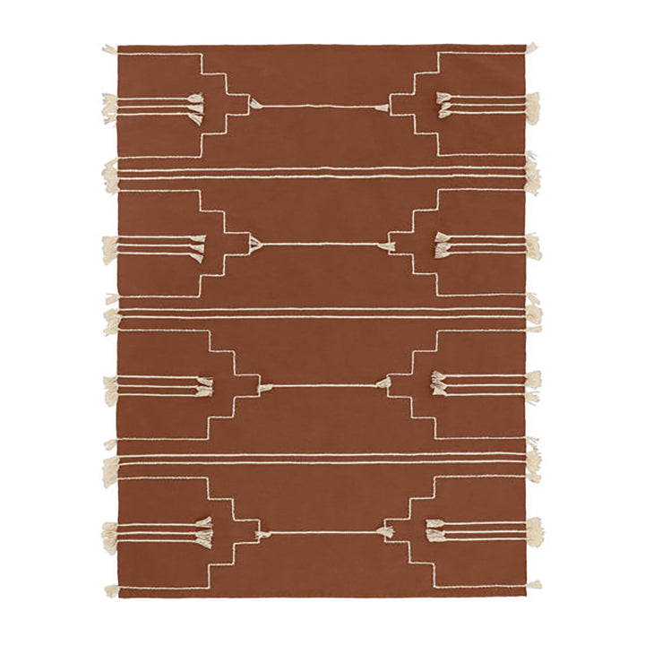 Brown Rug, Wool | Rust Colored Area Rug - 54kibo